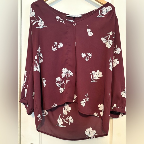 Collective Concepts | Tops | Collective Concepts Maroon And White ...